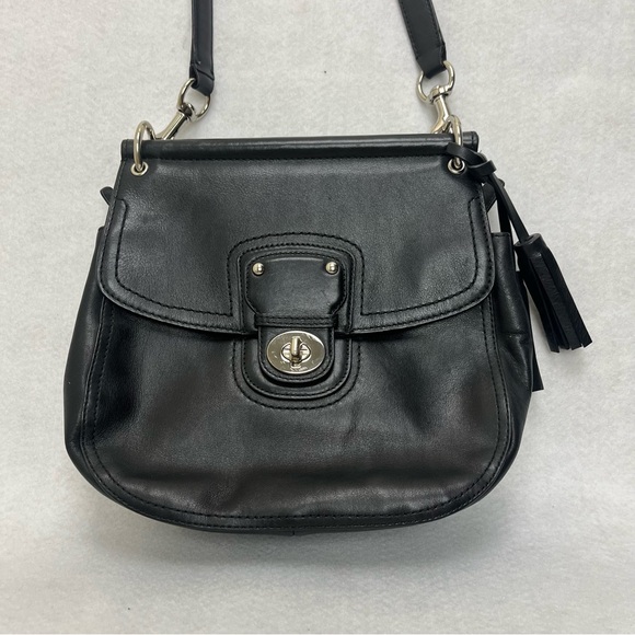 Coach | Bags | Coach Willis Black Leather Bag Convertible Crossbody Bag ...